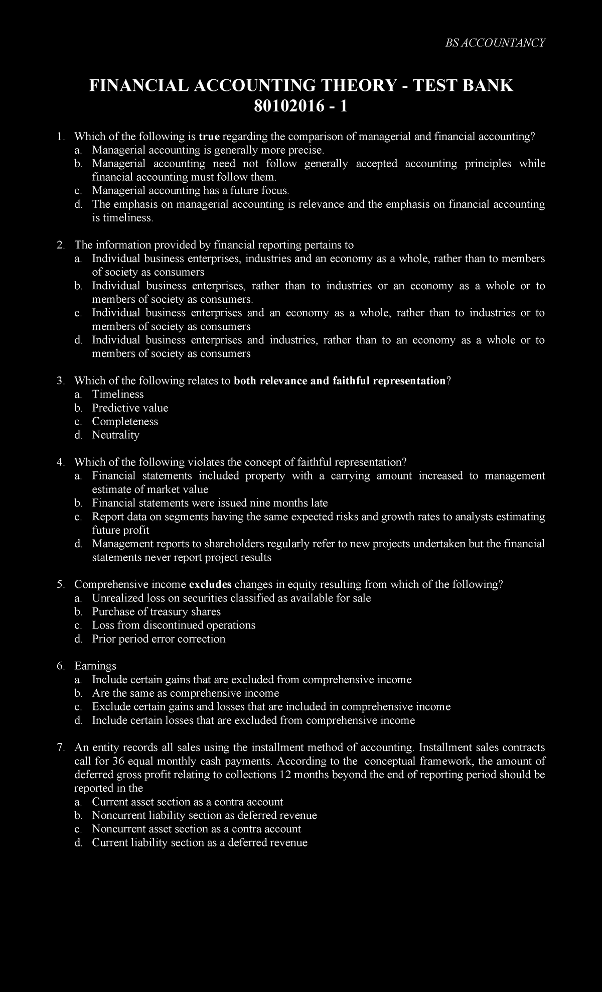 FAR 1 - Study Guide/Exam - Financial Accounting And Reporting - Studocu