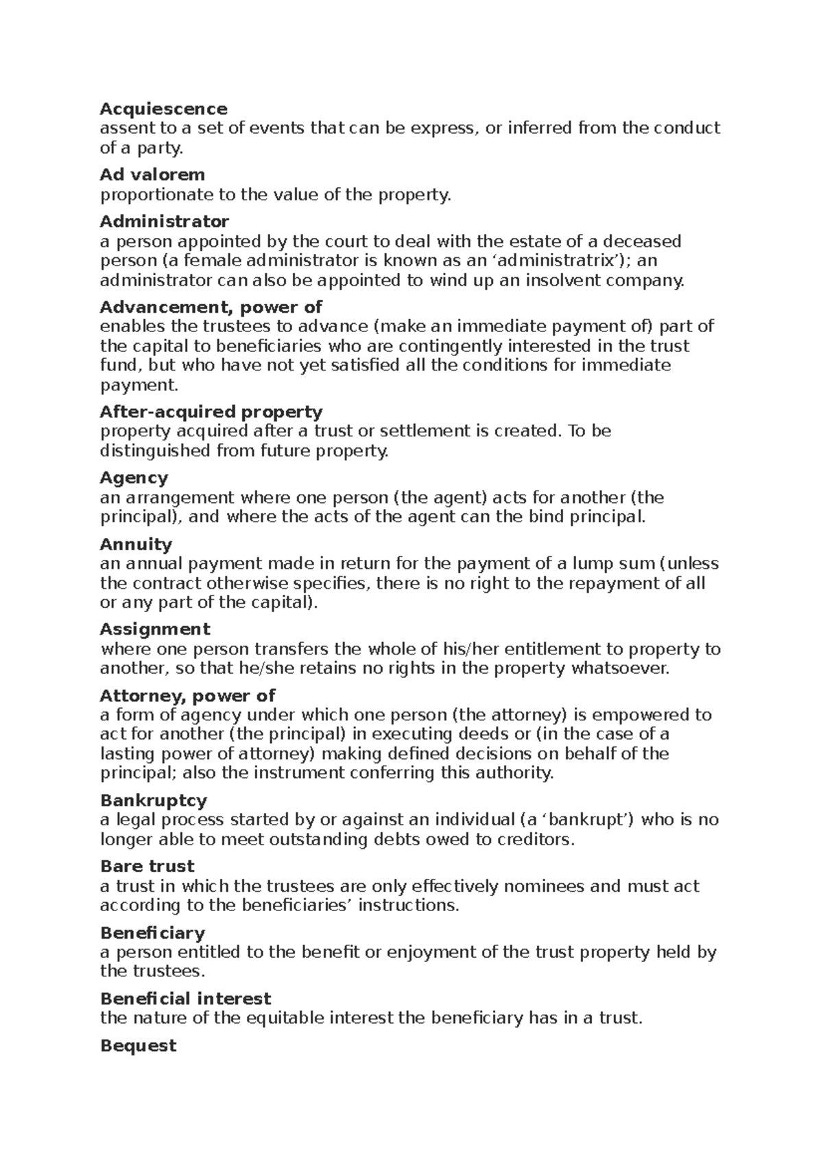 Vocabulary List For The Different Remedies Withn The Equitable Maxims vocabulary-list-for-the-different-remedies-withn-the-equitable-maxims