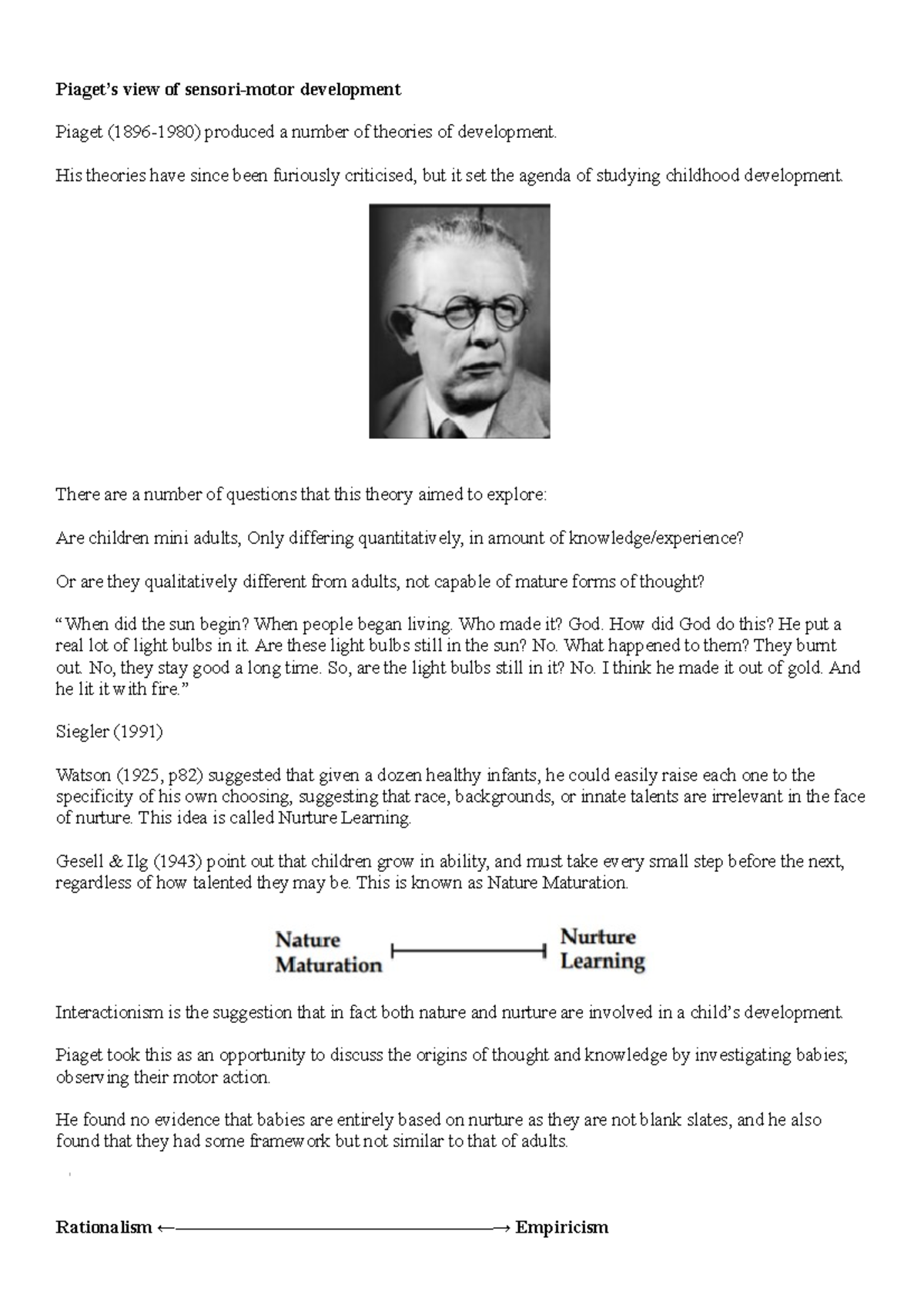Developmental Intro - Lecture notes for the first lecture of the year ...