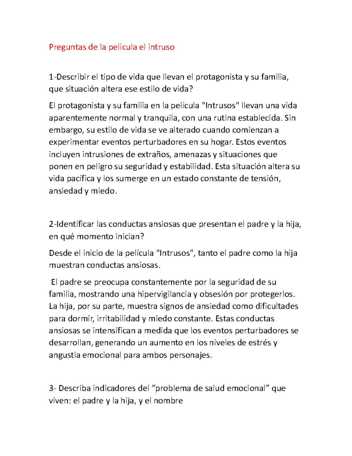 Preguntas de la pelicula el intruso - Preguntas de la película el ...