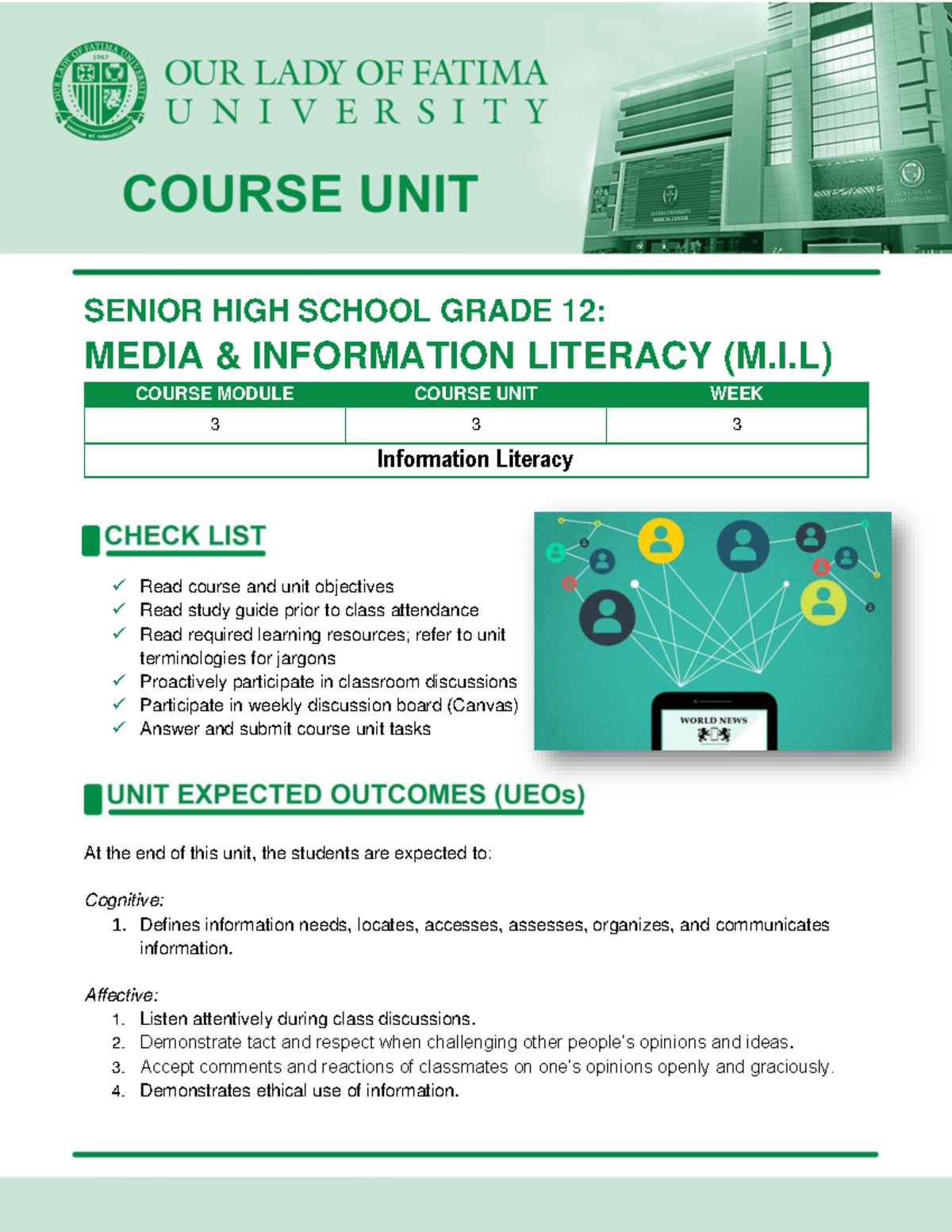03-MIL-Course-Unit-3 - SENIOR HIGH SCHOOL GRADE 12: MEDIA & INFORMATION ...
