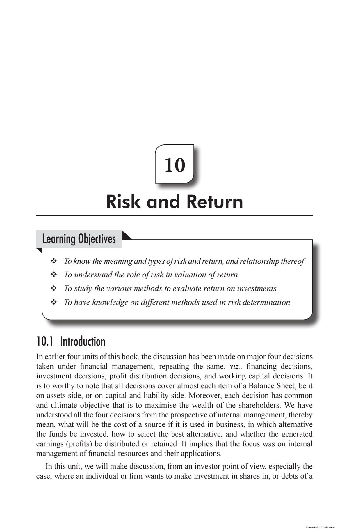Risk and Return-BMS - first semester - corporate finance - Studocu