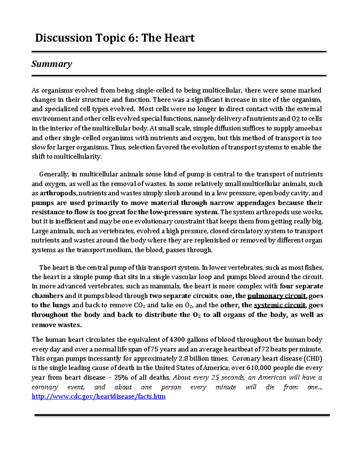 Week 6 Discussion Activity Heart dissection Student version ...