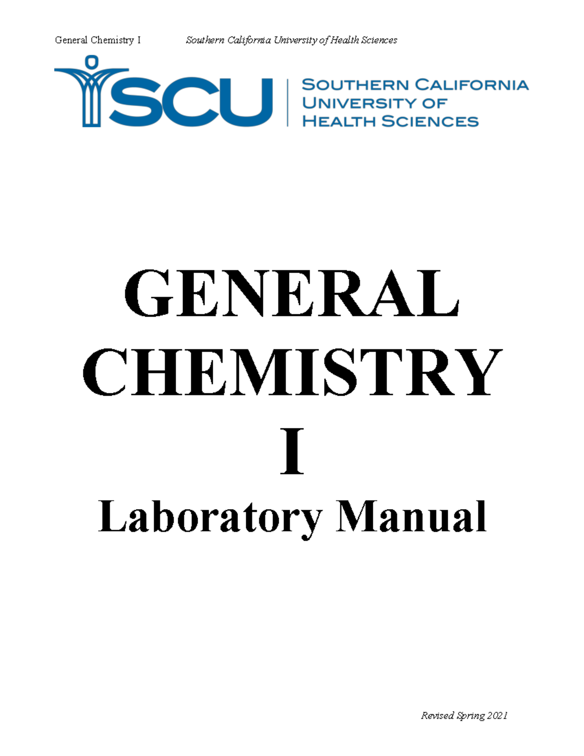 Httpsinst fs iad prod - Usuhs - Revised Spring 2021 GENERAL CHEMISTRY I Laboratory Manual - Studocu