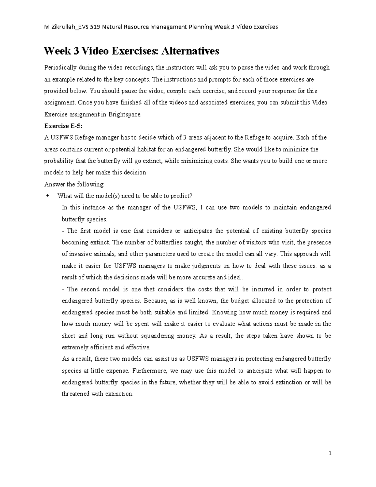 3. M Zikrullah Assignment 3a Structured decision making video exercises ...