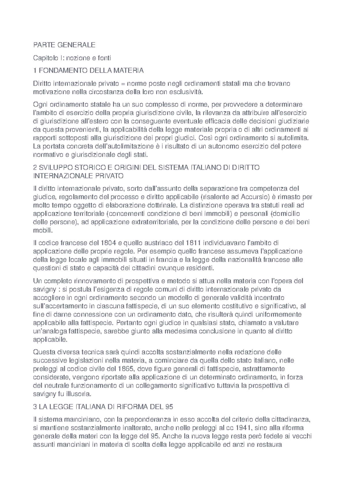 Diritto privato - PARTE GENERALE Capitolo I: nozione e fonti 1 ...