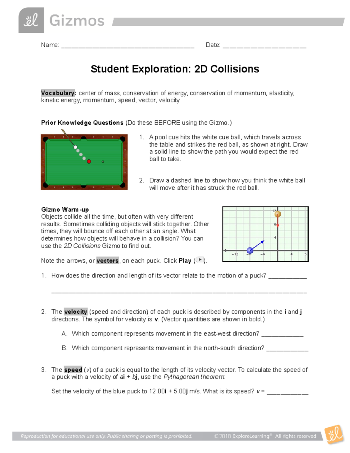 2DCollisions SE - physics collision notes - Name ...