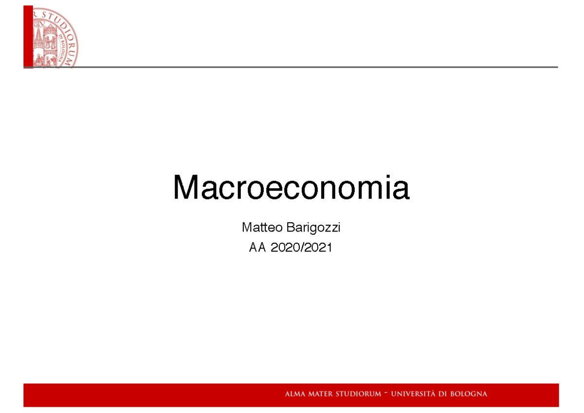 11 Regimi di cambio - appunti lezione 11 - Macroeconomia Matteo ...
