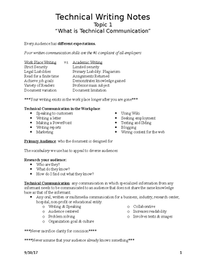 Technical Writing Notes Document Design - Technical Writing Notes ...