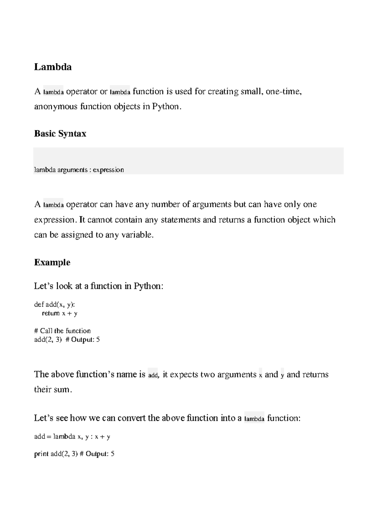 Lambda Map Filter Python Note Lambda A Lambda Operator Or Lambda 8422