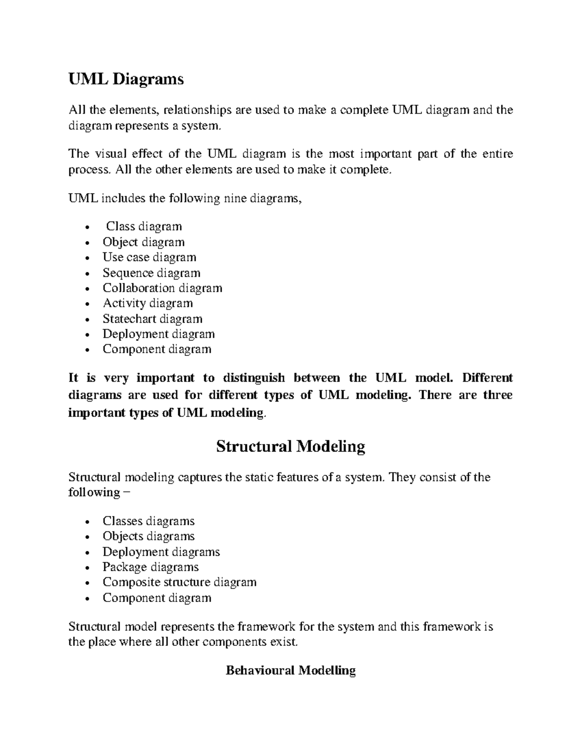 OOSD Notes unit 4 - UML Diagrams ####### All the elements ...