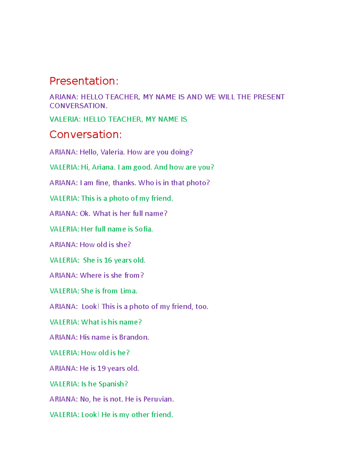 Week5 - week 5 semana 5 ingles i conversacion - Presentation: ARIANA ...
