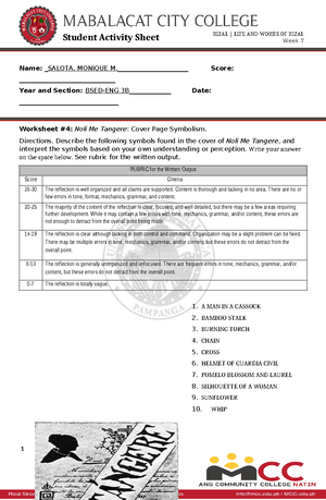 G3 Analytic Rubric Activity 4 - Group 3: Catherine Joy Castillon ...