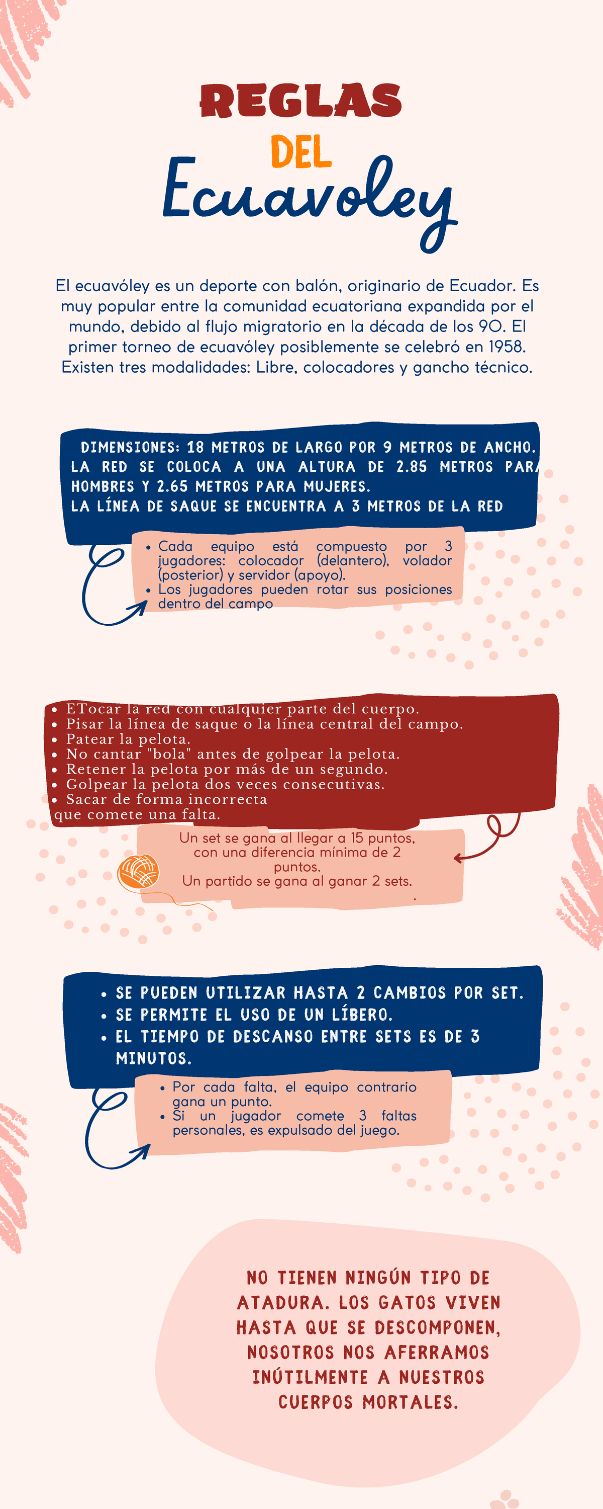 Ecuavoley - Texto - REGLAS DEL Ecuavoley El ecuavóley es un deporte con ...