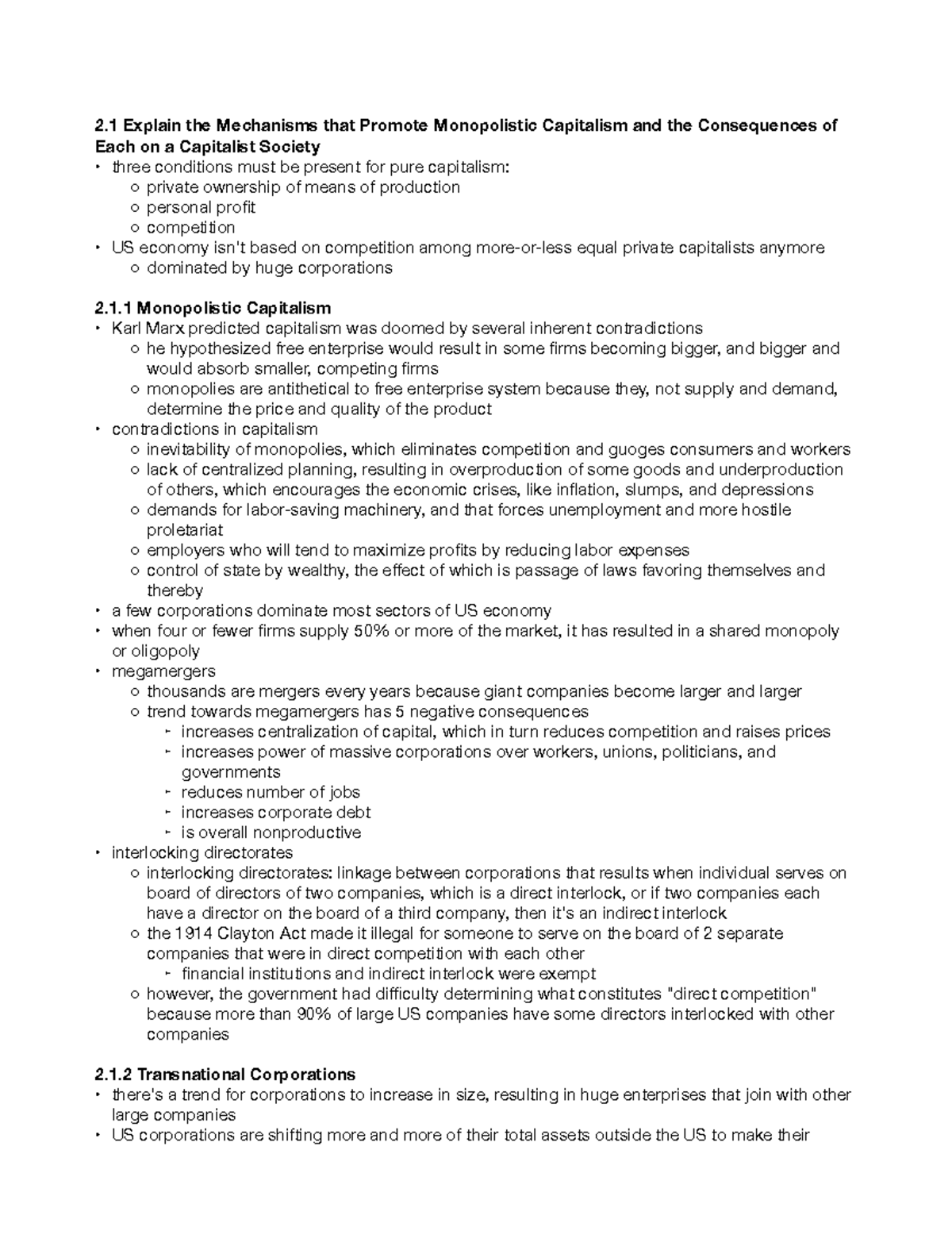 SP Ch 2 reading notes - 2 Explain the Mechanisms that Promote ...