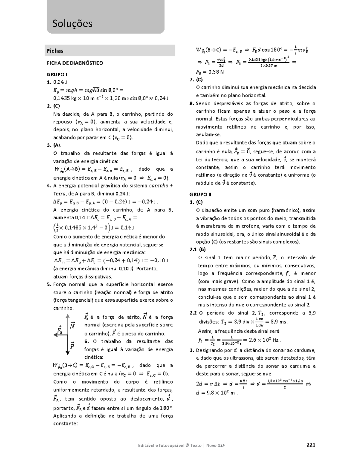 Soluções - Fichas Fis 11º Ano - Soluções Fichas FICHA DE DIAGNÓSTICO ...
