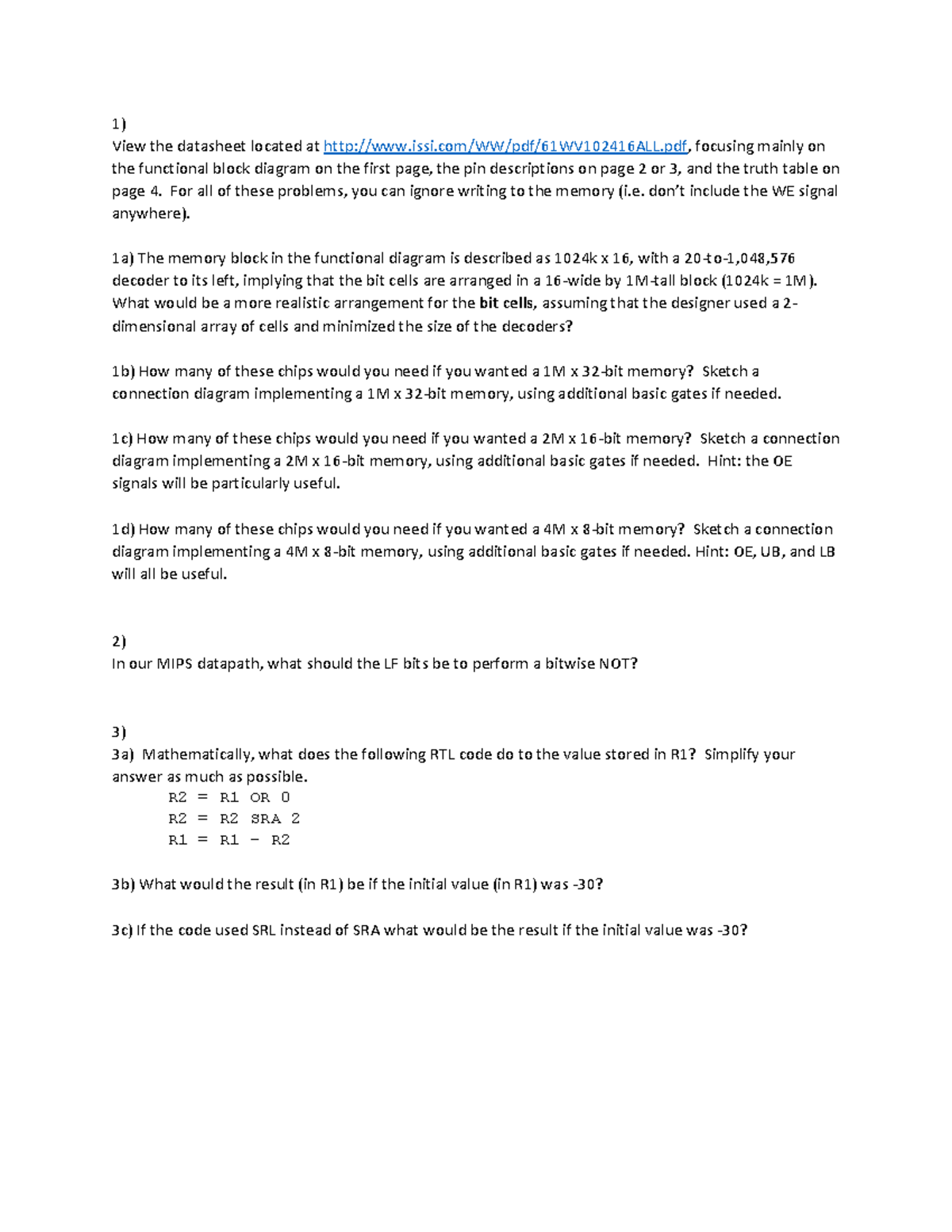 2020BSp23 HW5 - ECE 2020 Spring 2023 Homework 5 - 1) View the datasheet located at - Studocu