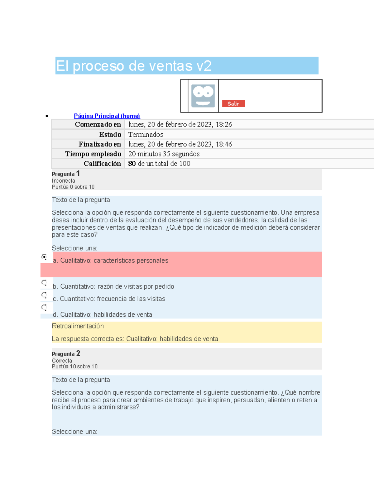 El proceso de ventas v2 - El proceso de ventas v Bertha Mariela Ramírez Pérez 19004750 Página ...