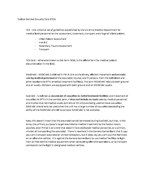 TCCC Quick Reference Guide 2017 - quick reference guide First edition ...