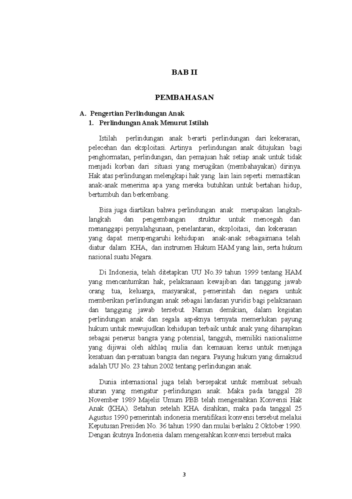 BAB II - Berisi pembahasan materi Makalah “PERLINDUNGAN ANAK MENURUT PANDANGAN ISLAM” - BAB II ...