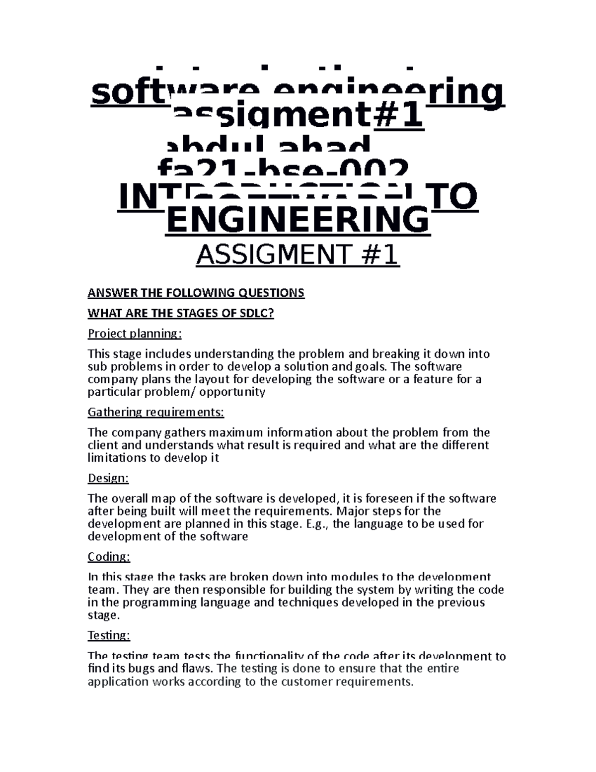 Ise ass 1 - "Avg Queue Service Time" - Introduction to software ...