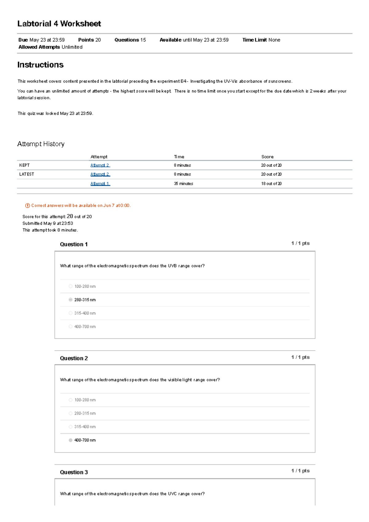 Labtorial 4 Worksheet 2021 S1C - CHEM1X11 Chemistry 1A - Lab Programme ...