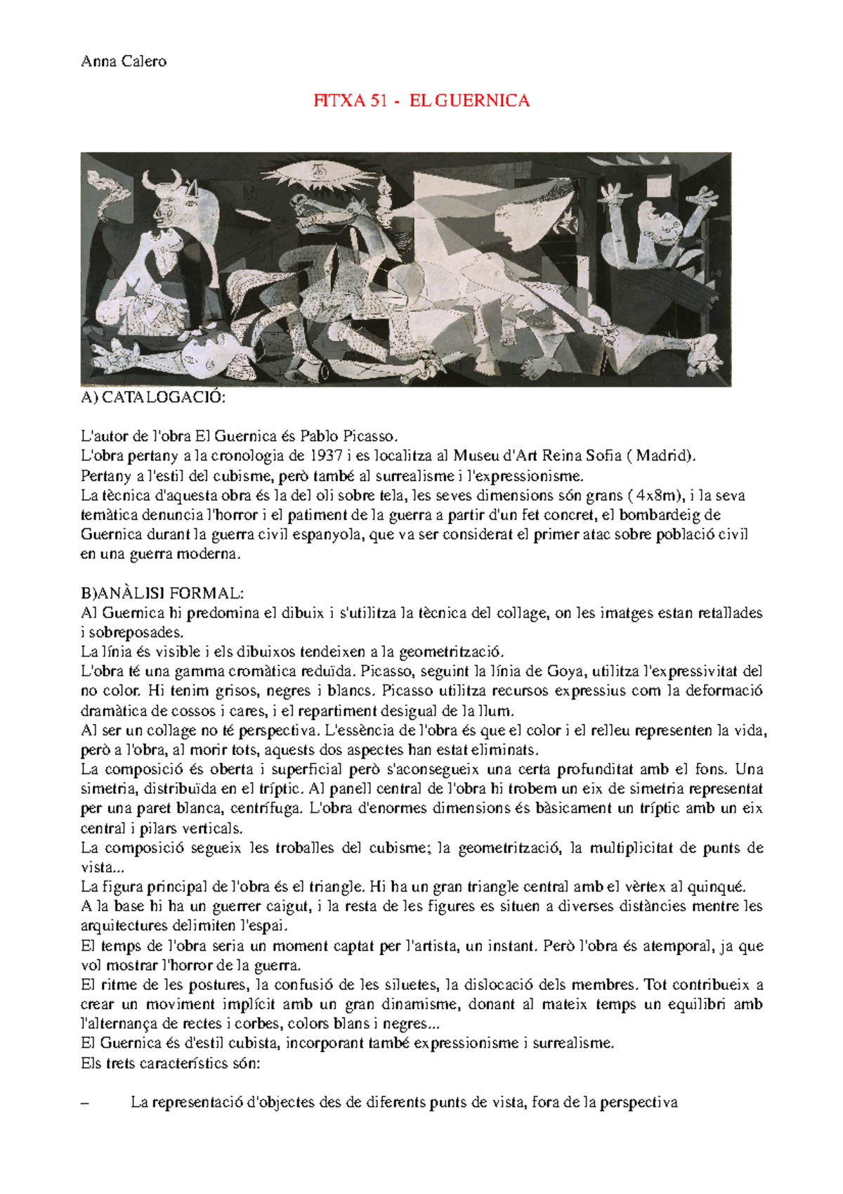 51+Picasso+Guernica una mica d'història - Anna Calero FITXA 51 - EL ...