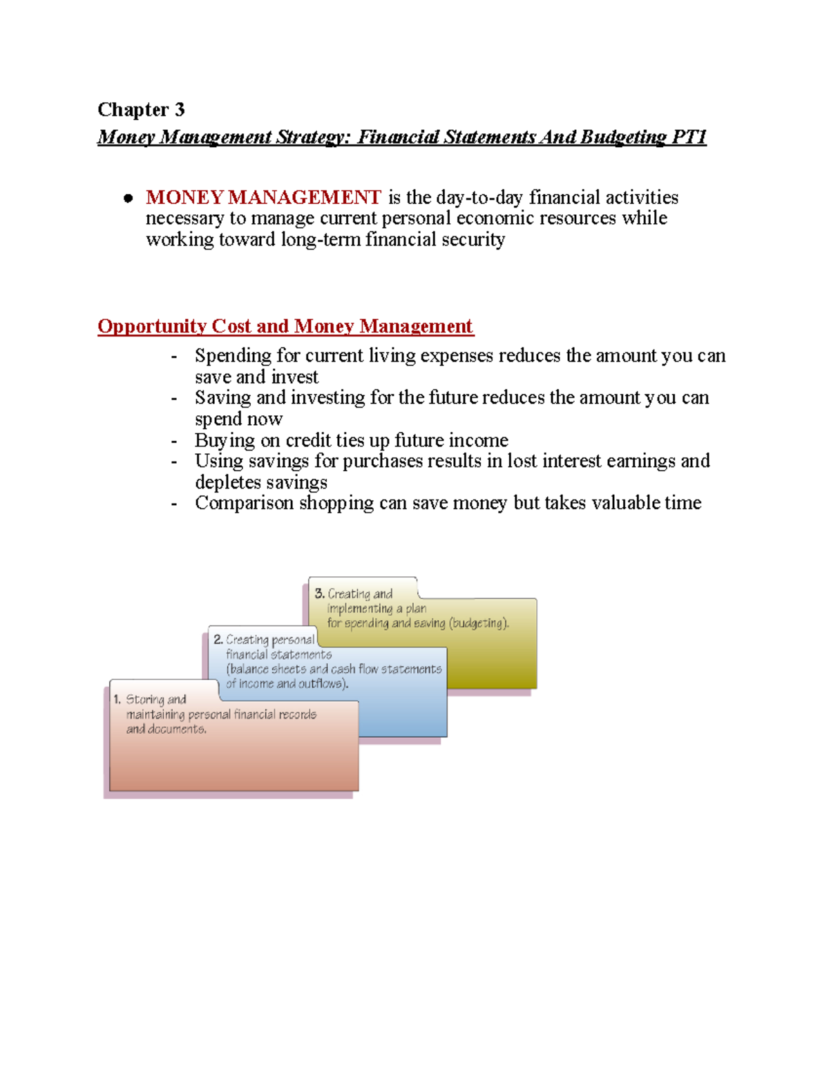 Chapter 3 Money Management Strategy Financial Statements And Budgeting ...