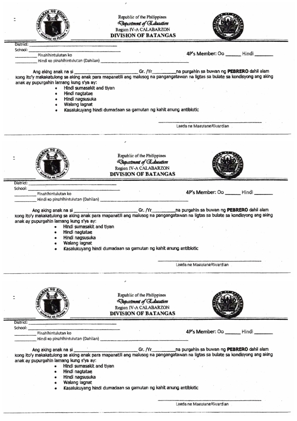 Deworming permit - Education - Studocu