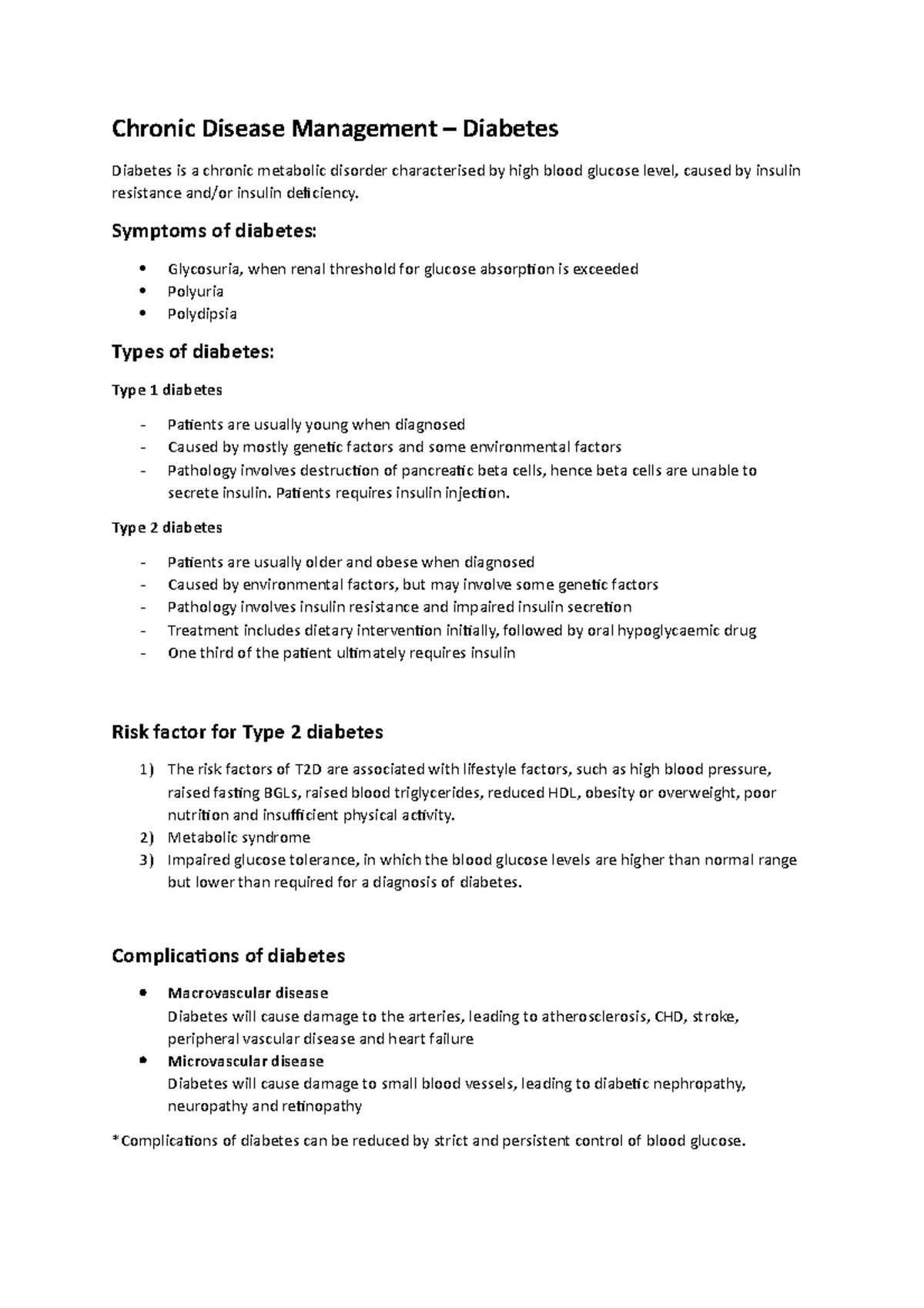 Chronic Disease Management - diabetes - Chronic Disease Management ...