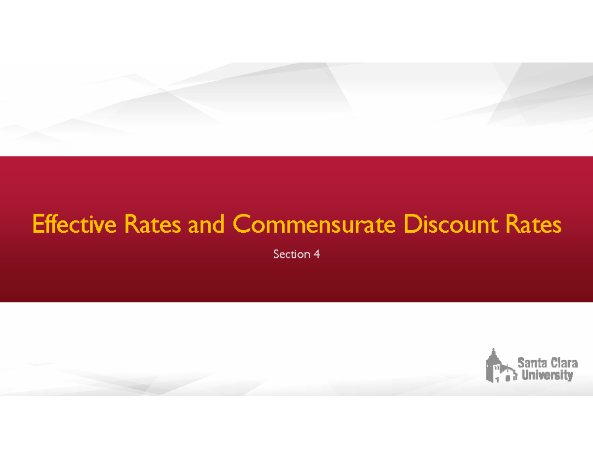 Fnce3000 m1 s4 effective rates commensurate discount rates - Effective ...