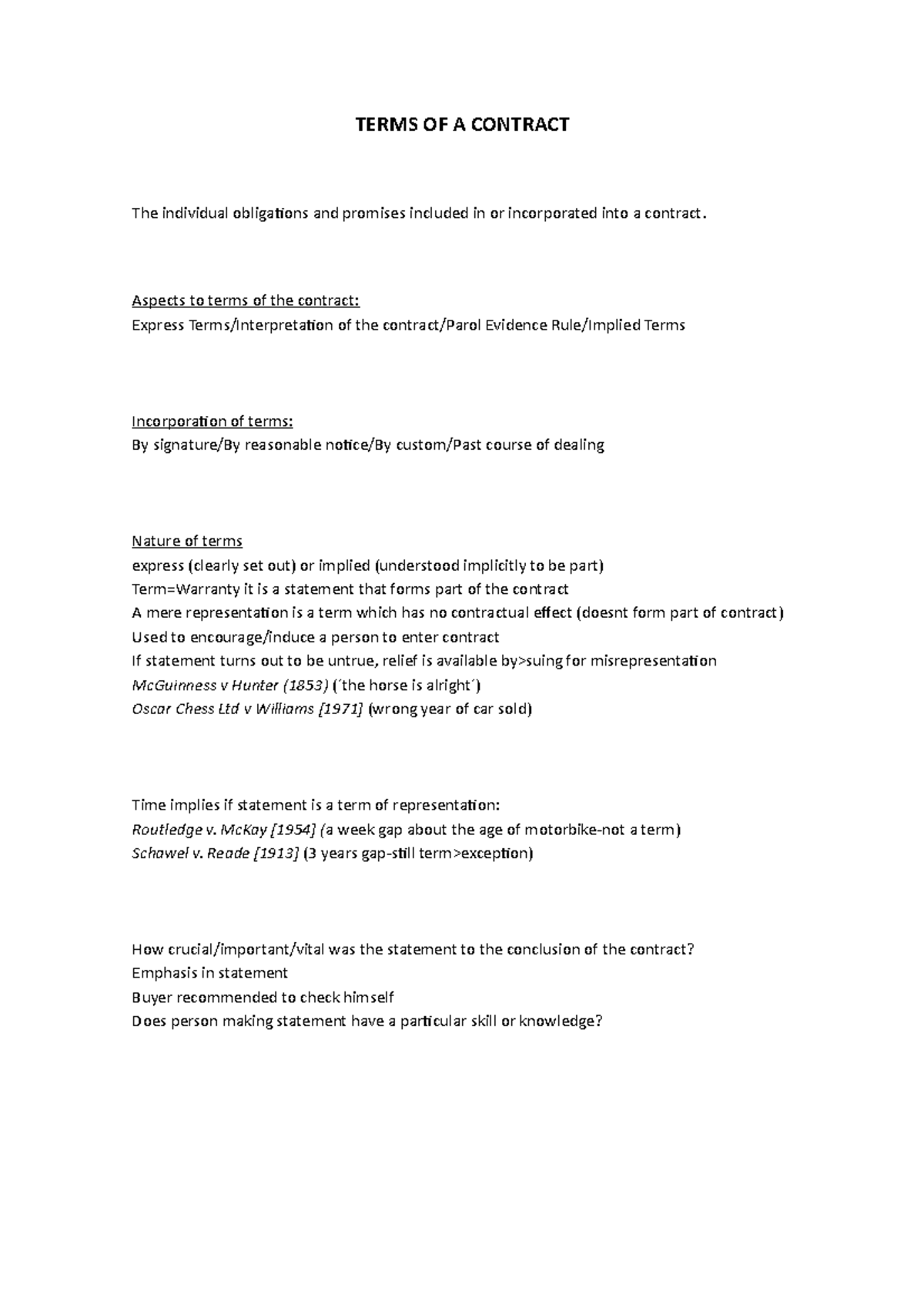 Terms OF A Contract revision - TERMS OF A CONTRACT The individual ...