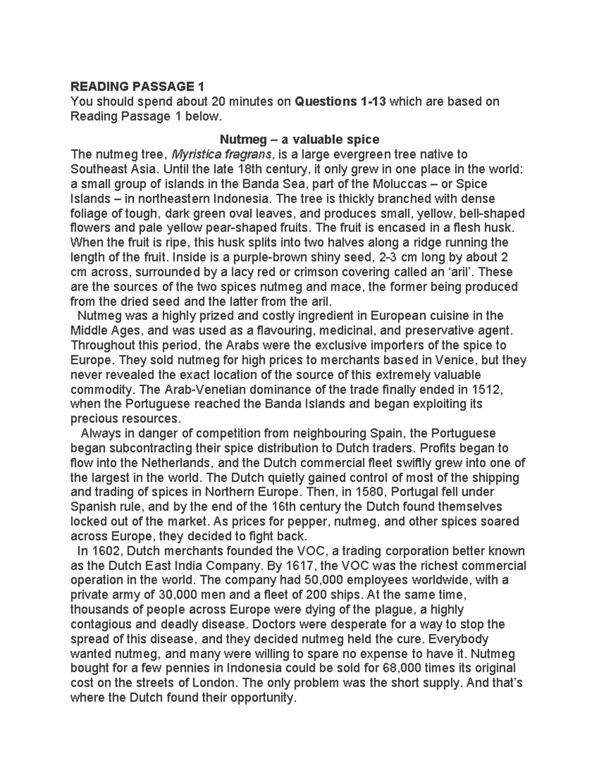 Reading TEST1 - cam ielts - READING PASSAGE 1 You should spend about 20 ...