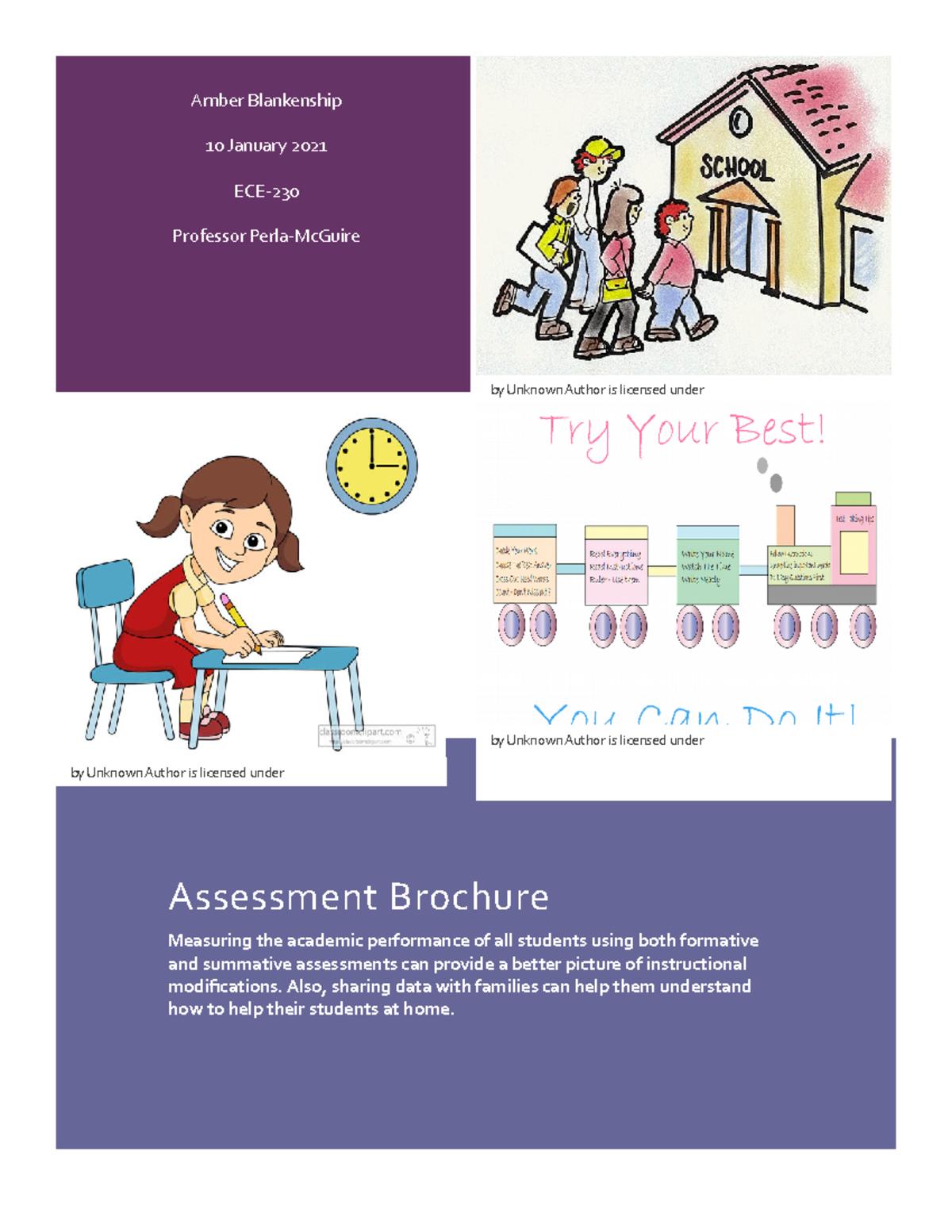 Assessment Brochure - Amber Blankenship 10 January 2021 ECE- Professor ...