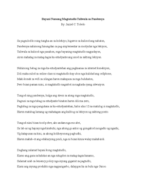 Document 4 - Filipino module - Akademiko Sa Wikang Filipino - Studocu