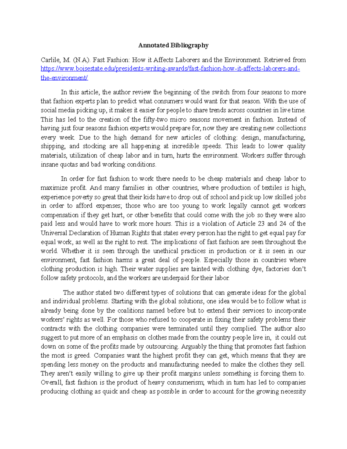 Ethics Case Study (Theory Application) - Annotated Bibliography Carlile ...