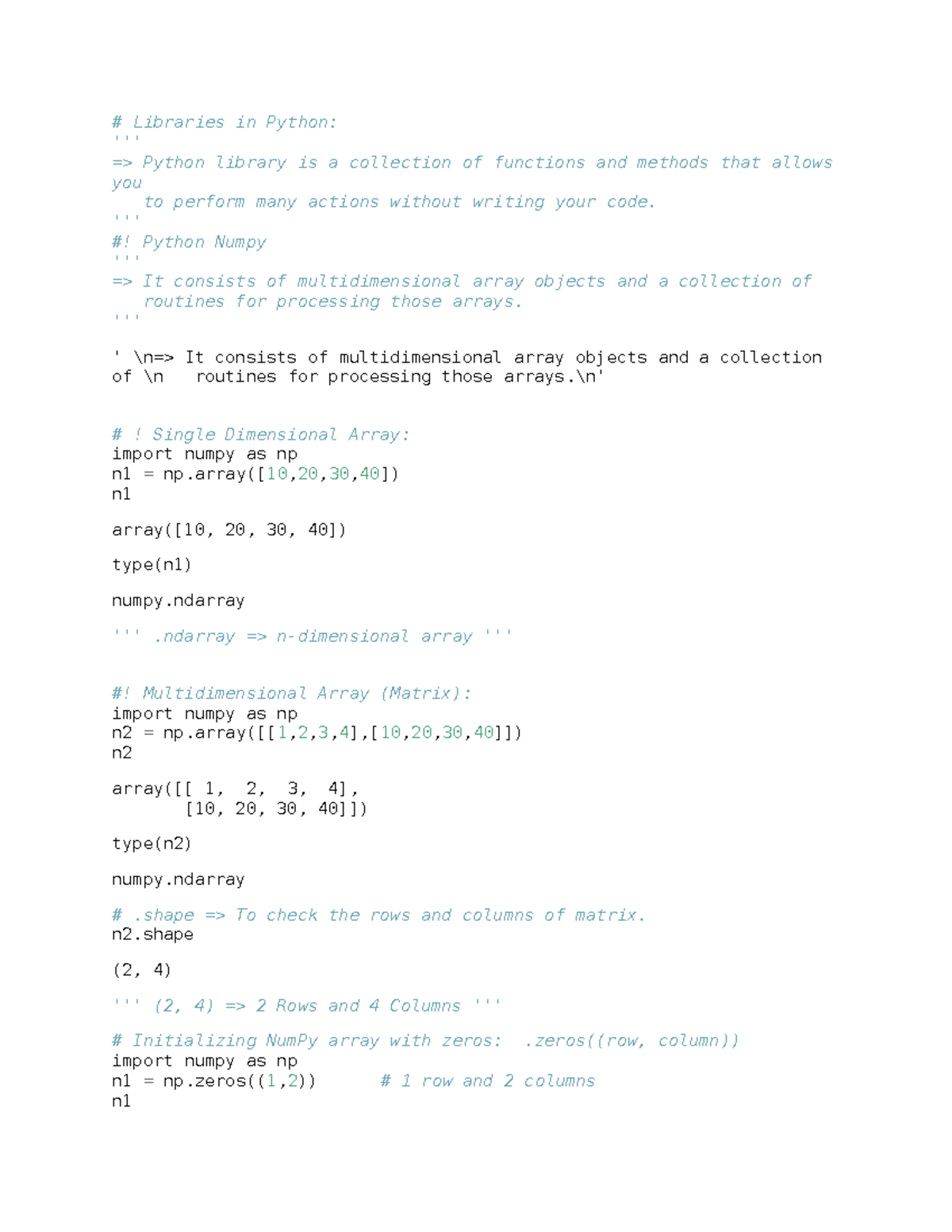 11numpy Library Libraries In Python Python Library Is A Collection Of Functions And 5469