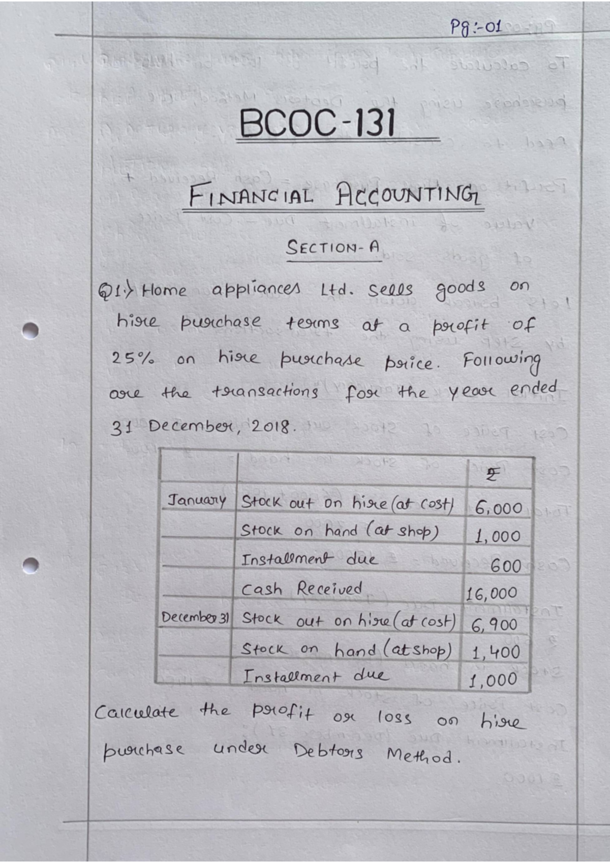 BCOC 131 EM 2023 24 - B Com Accounting and Finance - Studocu