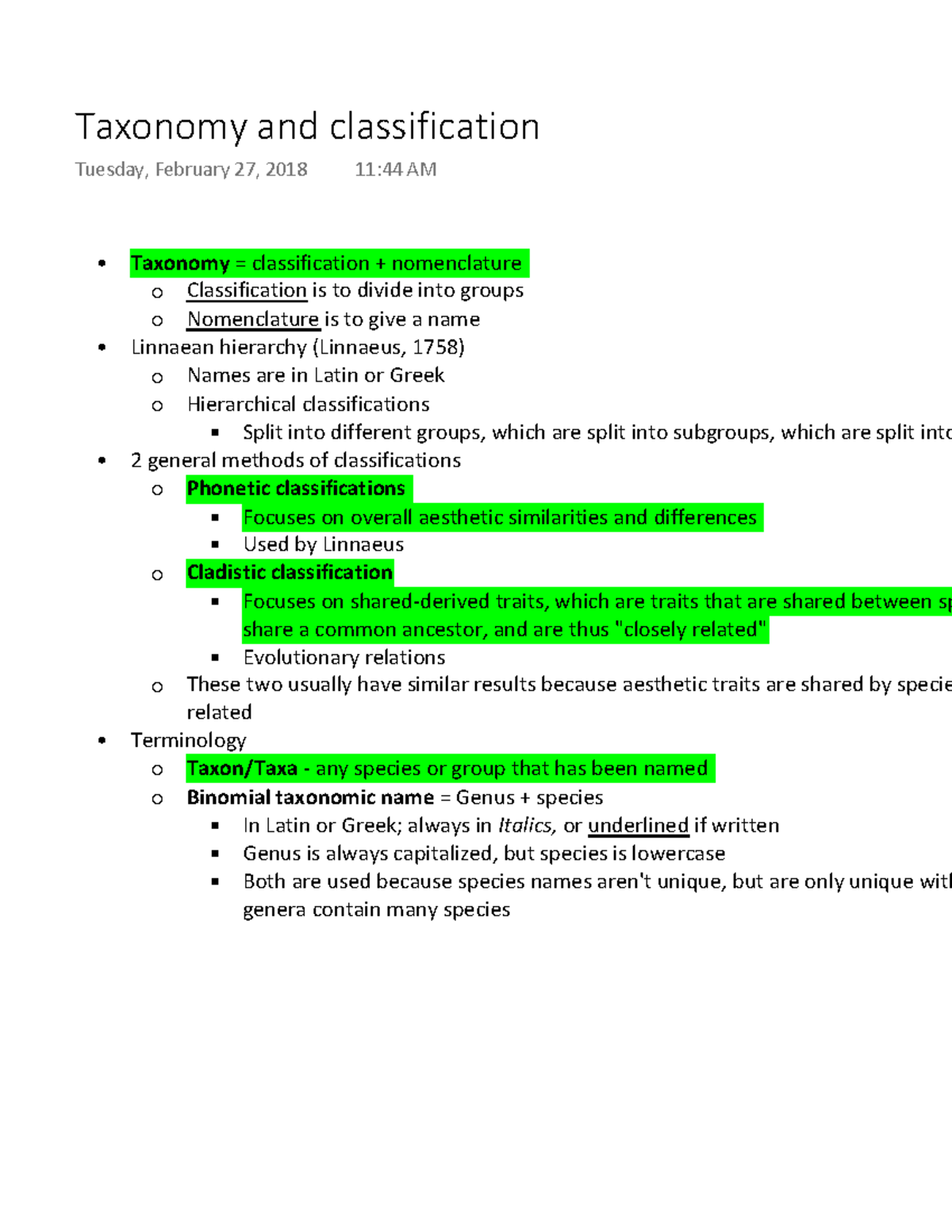 Taxonomy and classification - Warning: TT: undefined function: 32 Taxonomy= classification ...