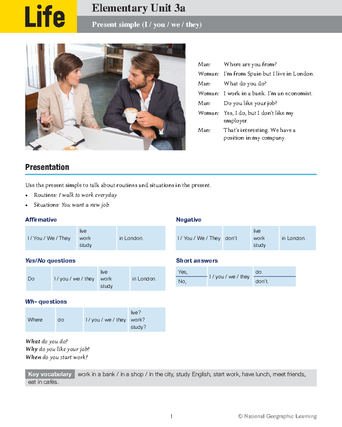 Elementary 3 A Basic III - ####### 1 © National Geographic Learning ...