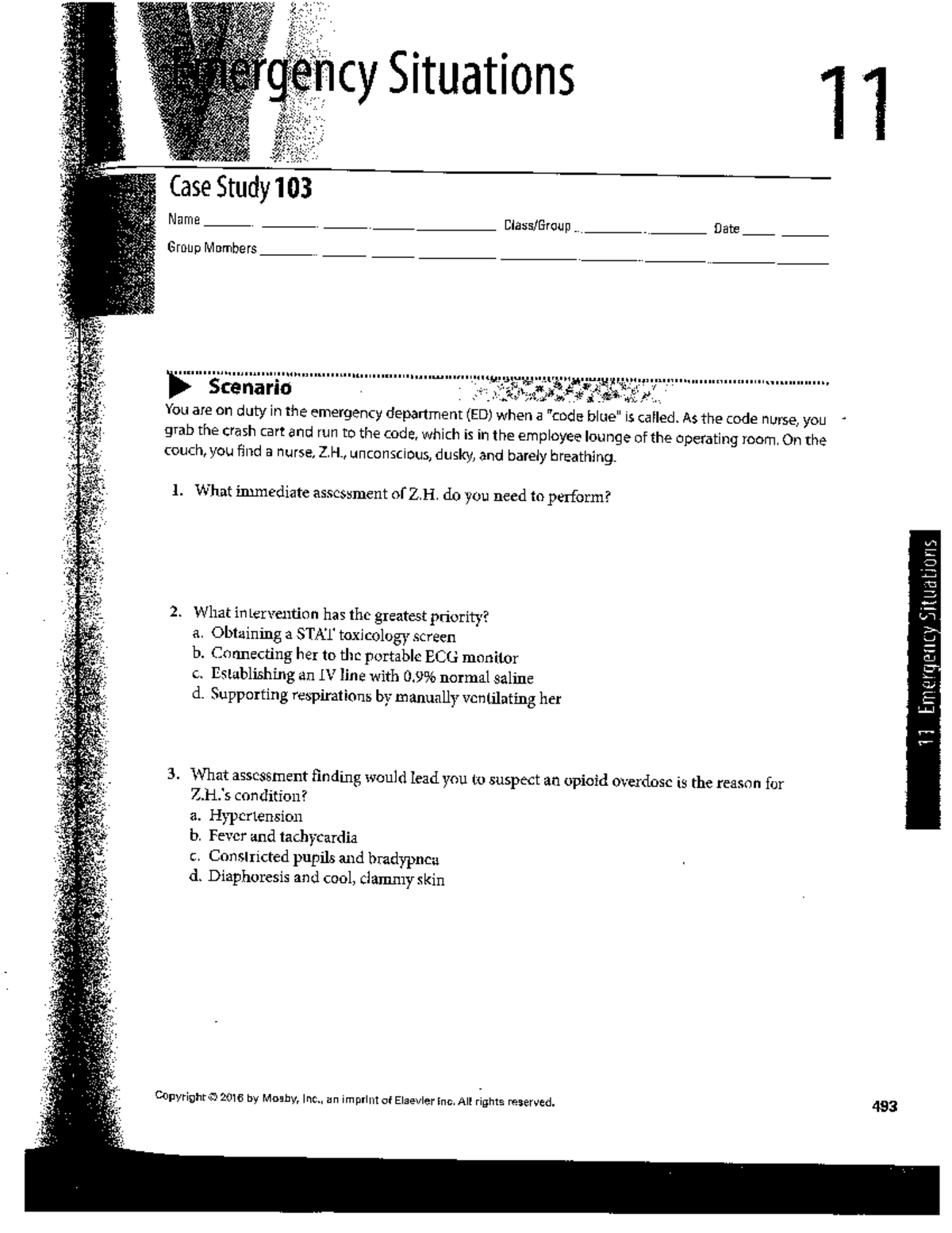 CS 103 OD - Case study 103 - Drug Overdose - NURS 455 - Studocu