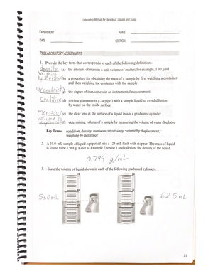 1.07 Lab Report - measuring matter - Properties of Matter Option One ...