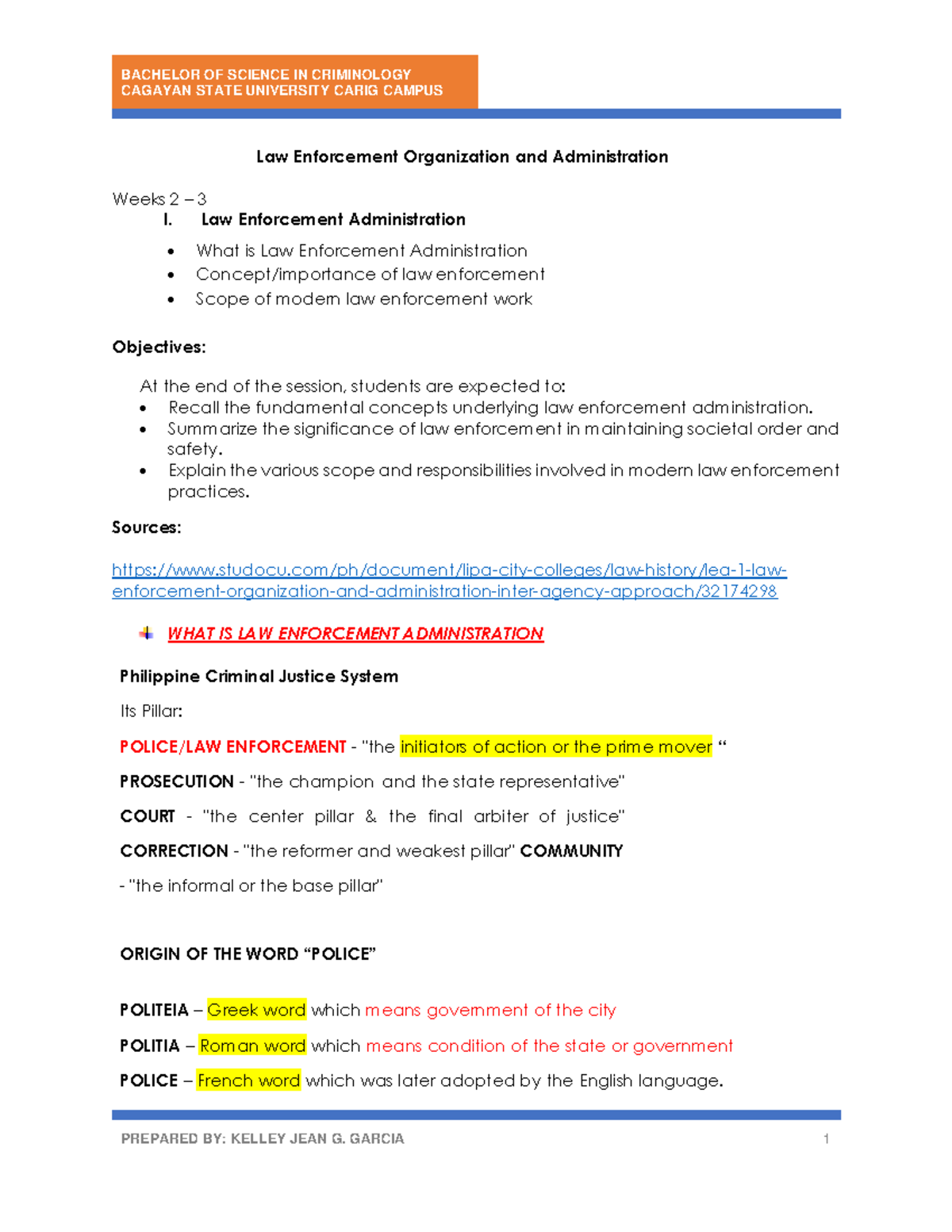 LEA Module EYYY - Wala - CAGAYAN STATE UNIVERSITY CARIG CAMPUS Law ...