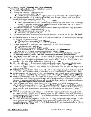 AP Practice Problems Unit 5 Momentum, Colissions, Energy (optional) - Name - Studocu