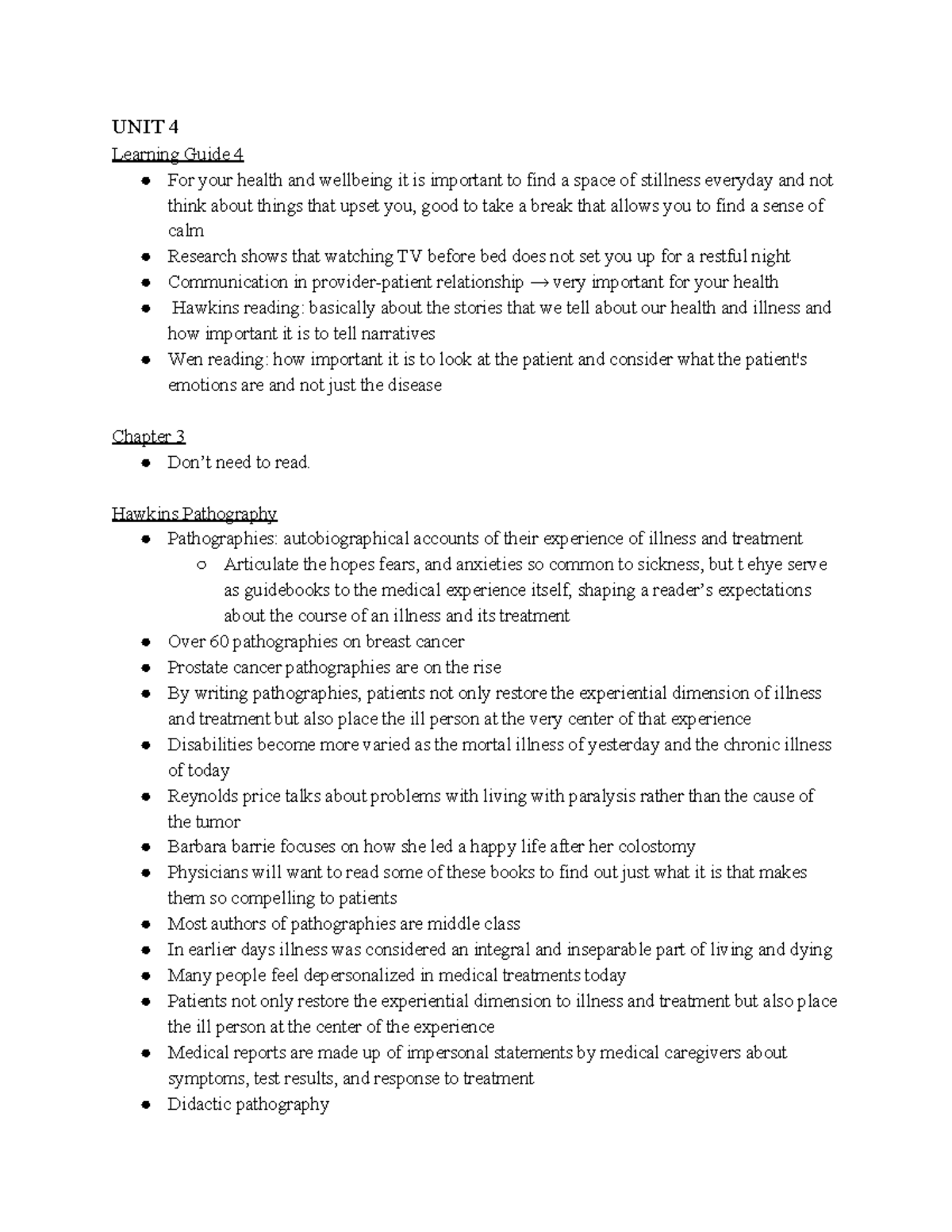 COMM321 Unit 4 and 5 - Unit 4 and 5 notes - UNIT 4 Learning Guide 4 For ...