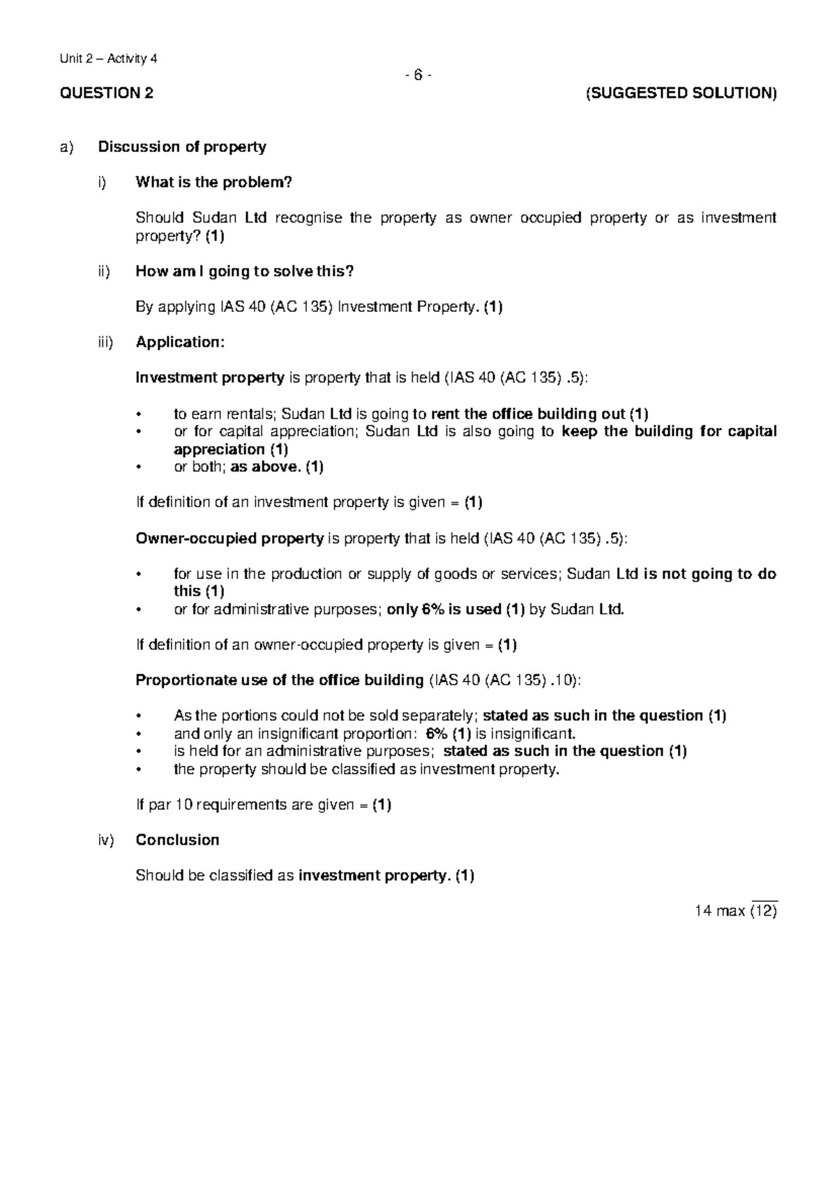 Unit 2 Activity 4 Solution Unit 2 Activity 4 6 Question 2 Suggested Solution A