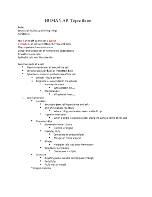 BIO 203 Human A Topic One - BIO 203 Human A&P Topic 1 Notes ...