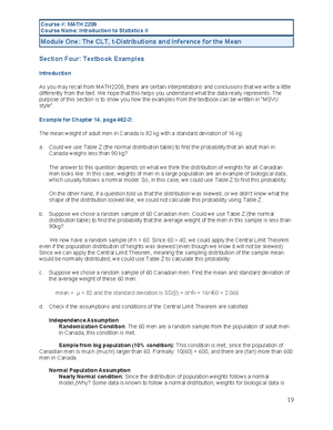 Module 01 Section 1 - Textbook and worksheet handouts - Course Name ...