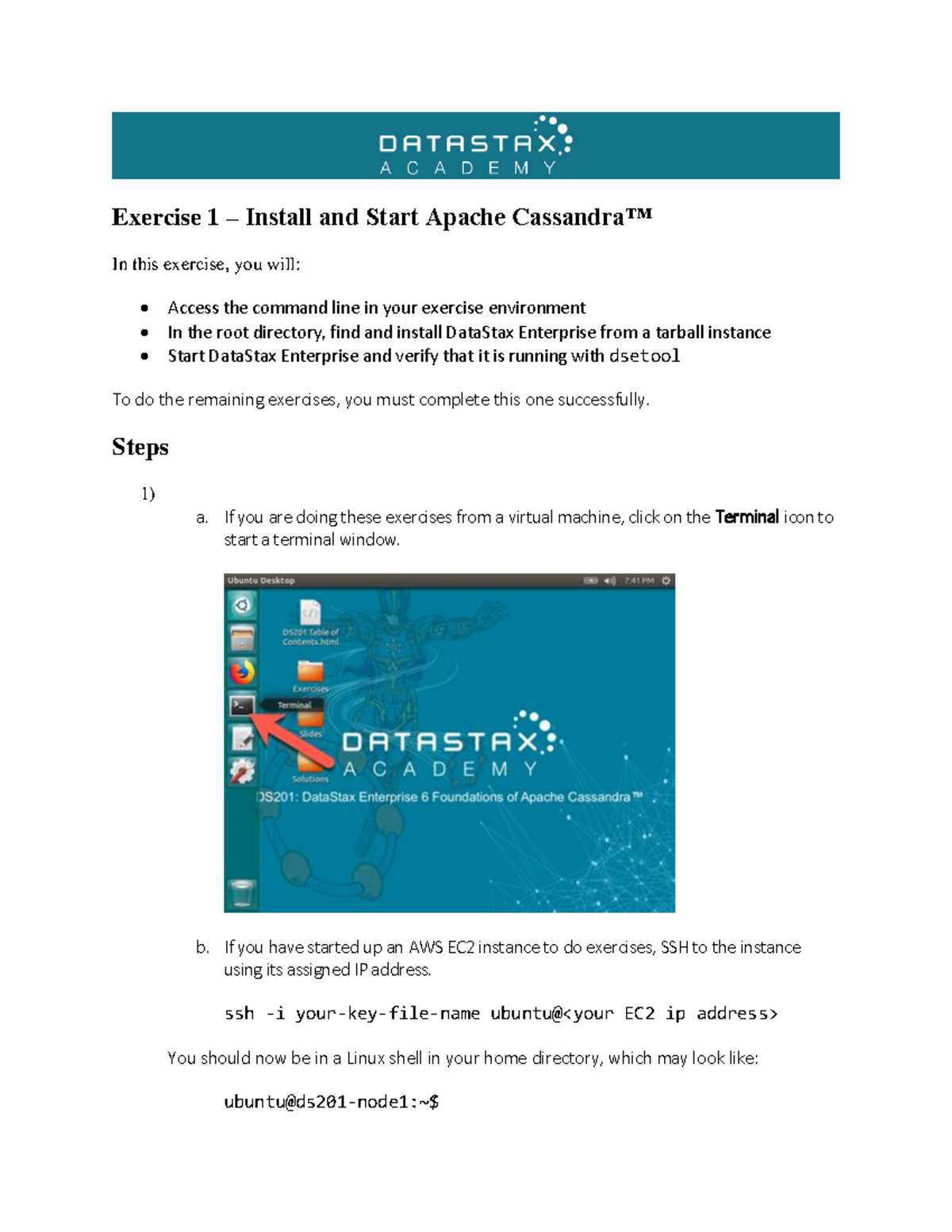01 Install Start Apache Cassandra - Exercise 1 – Install and Start ...