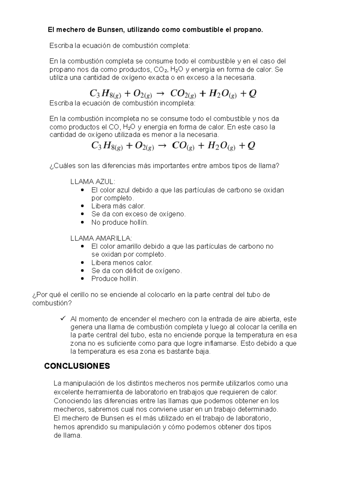 Aporte lab química - El mechero de Bunsen, utilizando como combustible ...